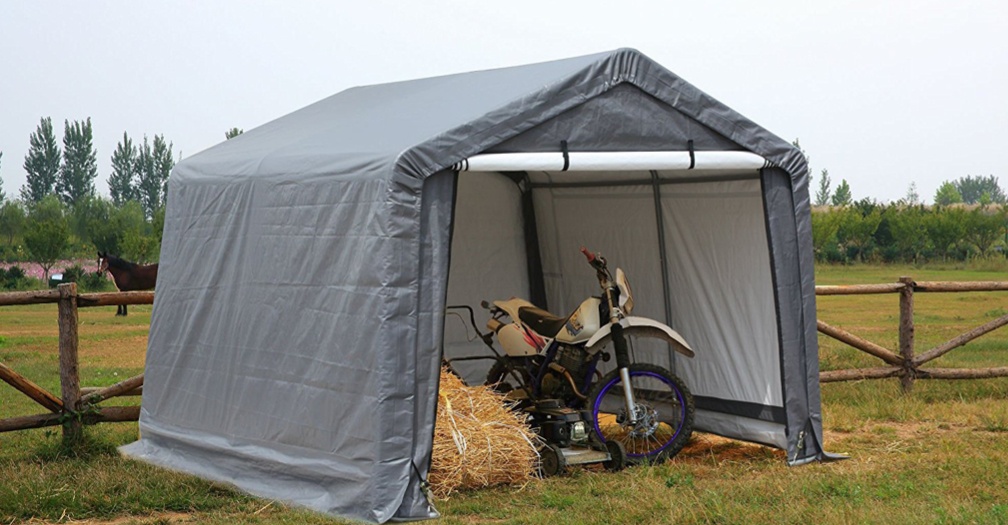 Save Garage Space With a Motorcycle Storage Shed